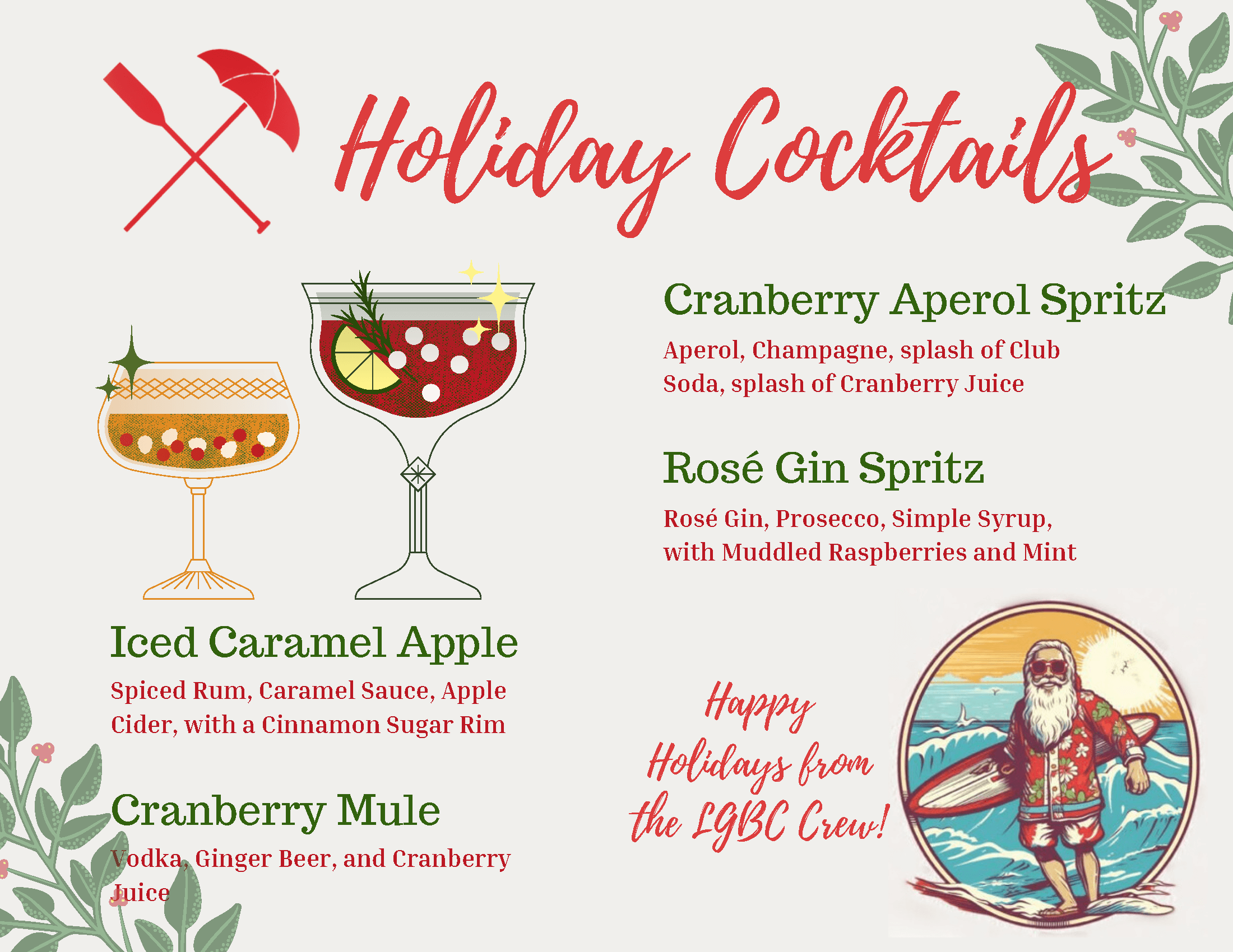 Drink Menu – Lake George Beach Club: 3 Montcalm St, Lake George, NY